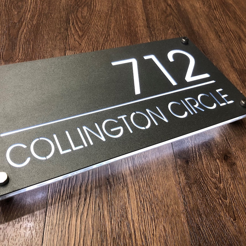 House Numbers Sign Lighted, Vertical and Horizontal House Numbers ...