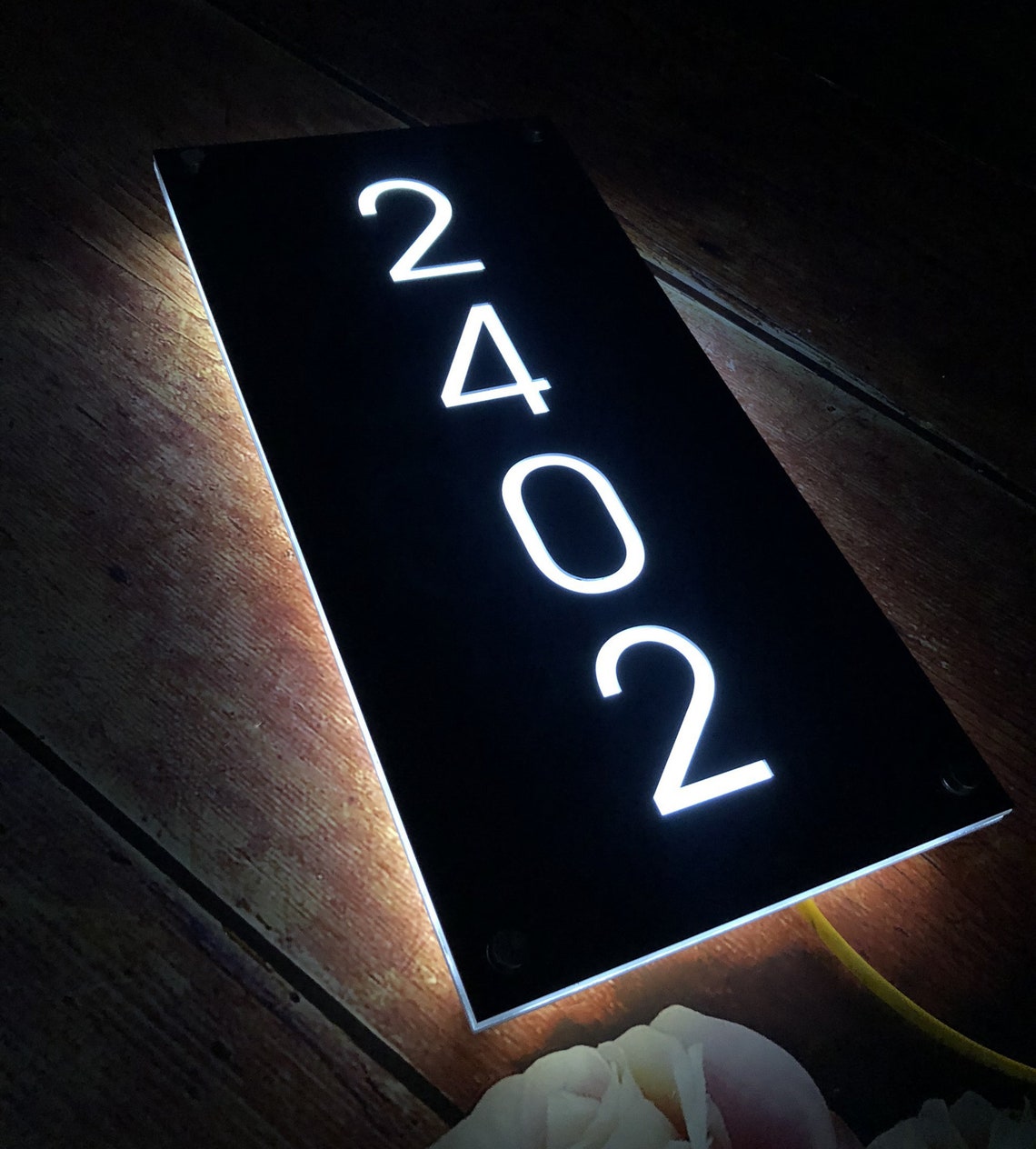 Custom Illuminated LED House Sign Modern LED House Number - Etsy