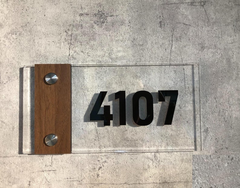 Illuminated House Sign Modern LED House Number Vertical - Etsy