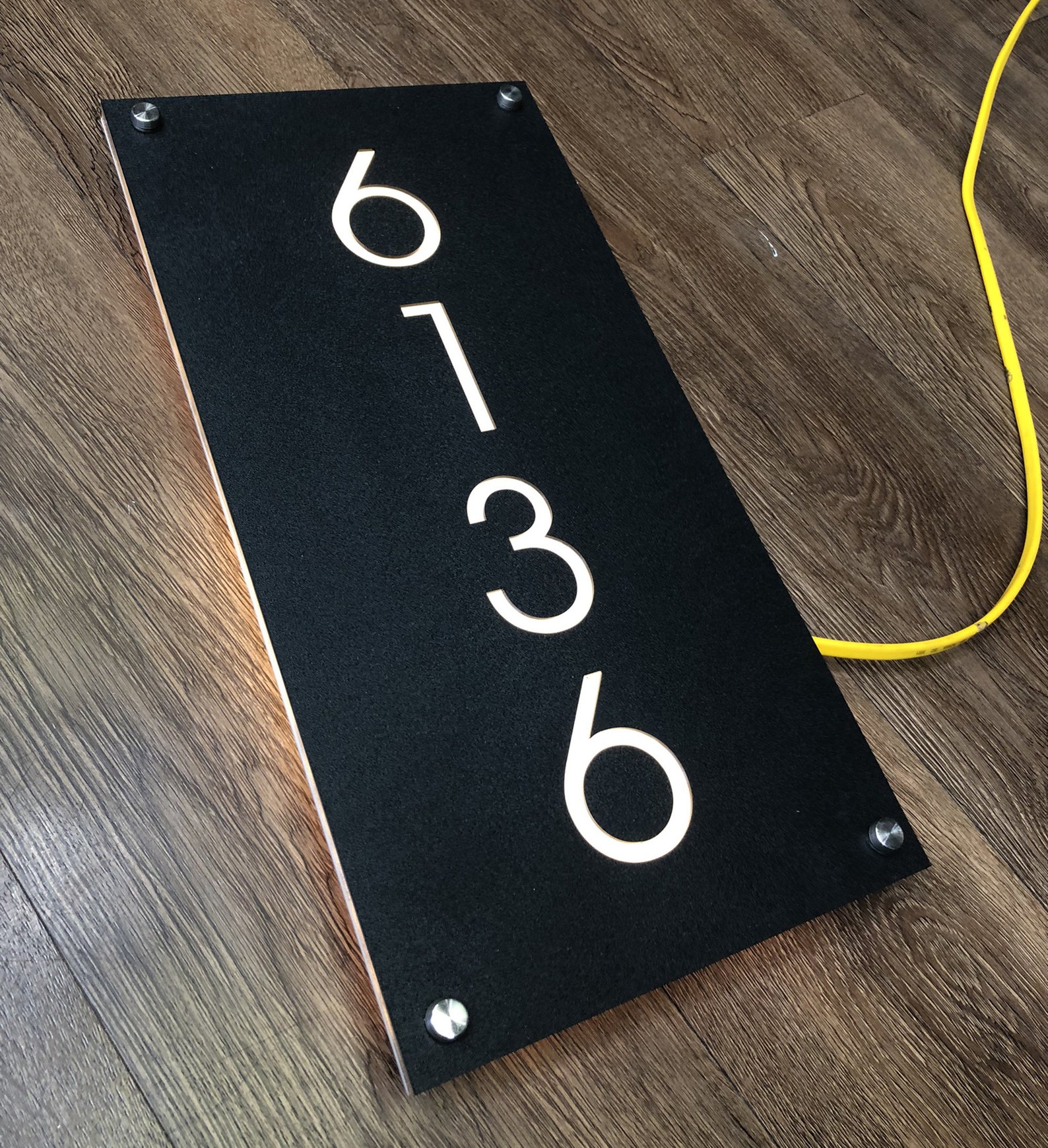 Custom Illuminated LED House Sign Modern LED House Number - Etsy