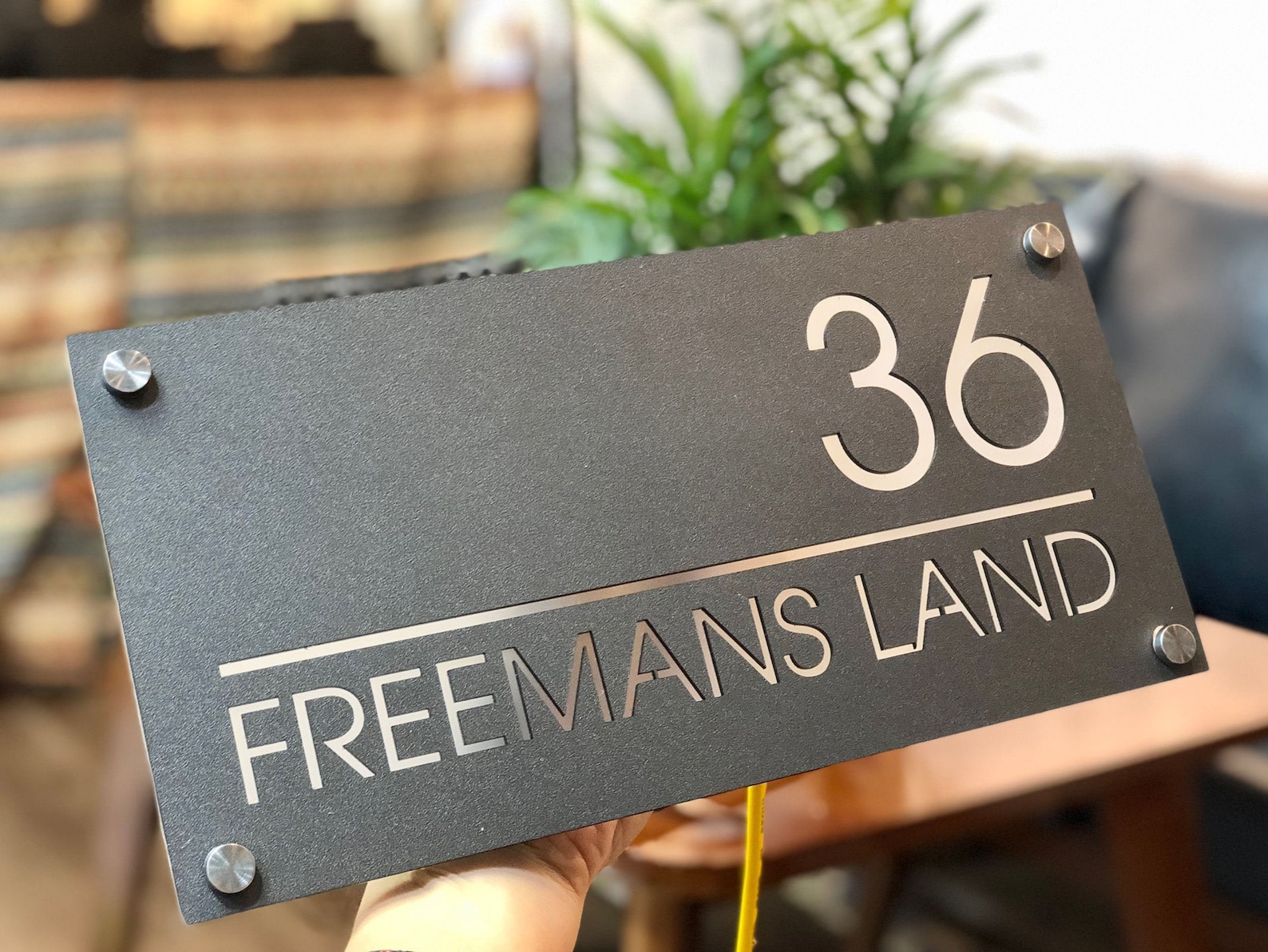 Vertical Address Plaque, Modern House Numbers, House Numbers ...