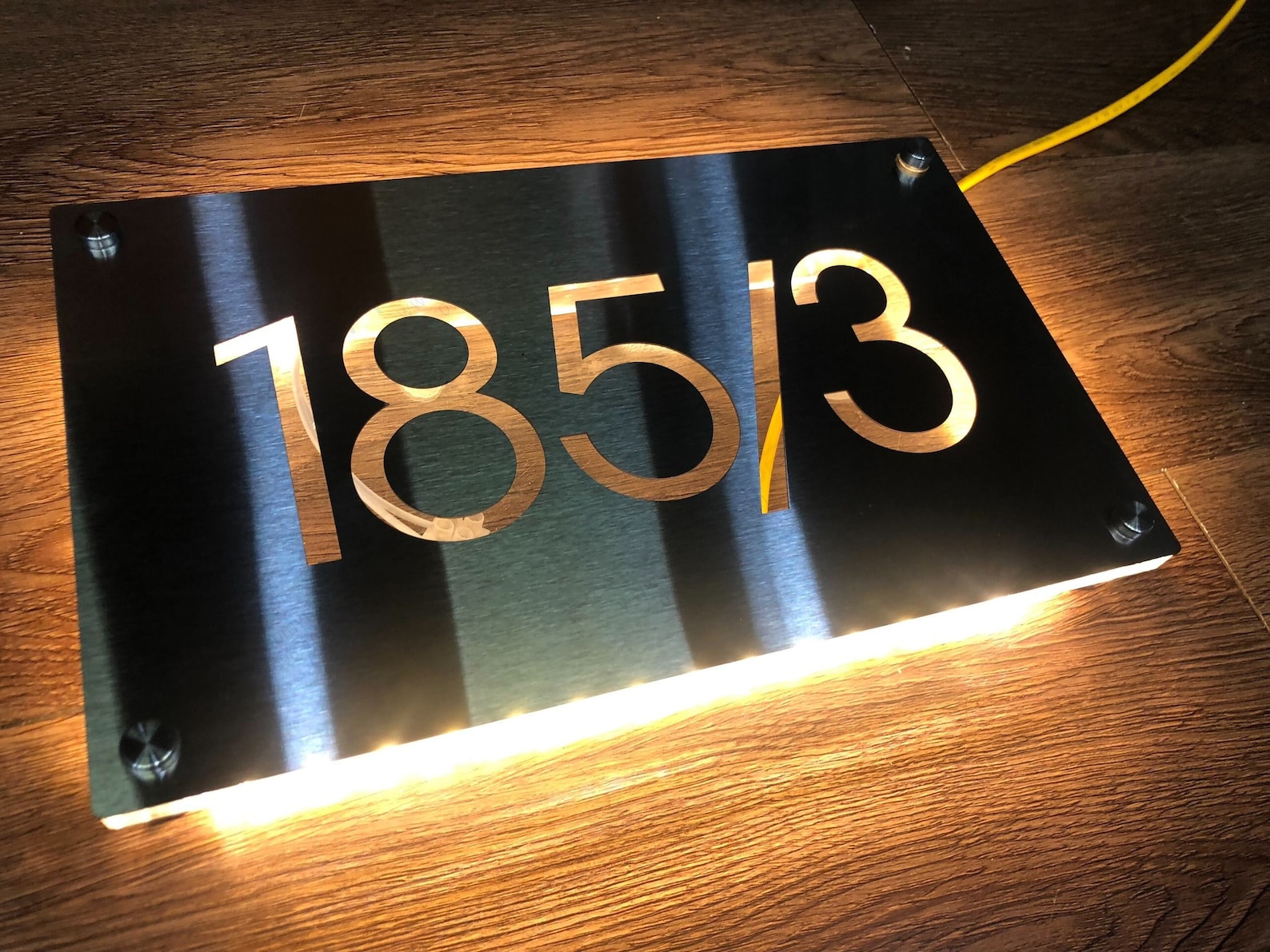 Custom LED House Number ,illuminated House Number, Vertical Address ...