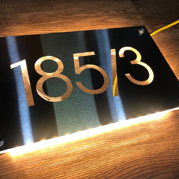 Lit House Numbers - Etsy