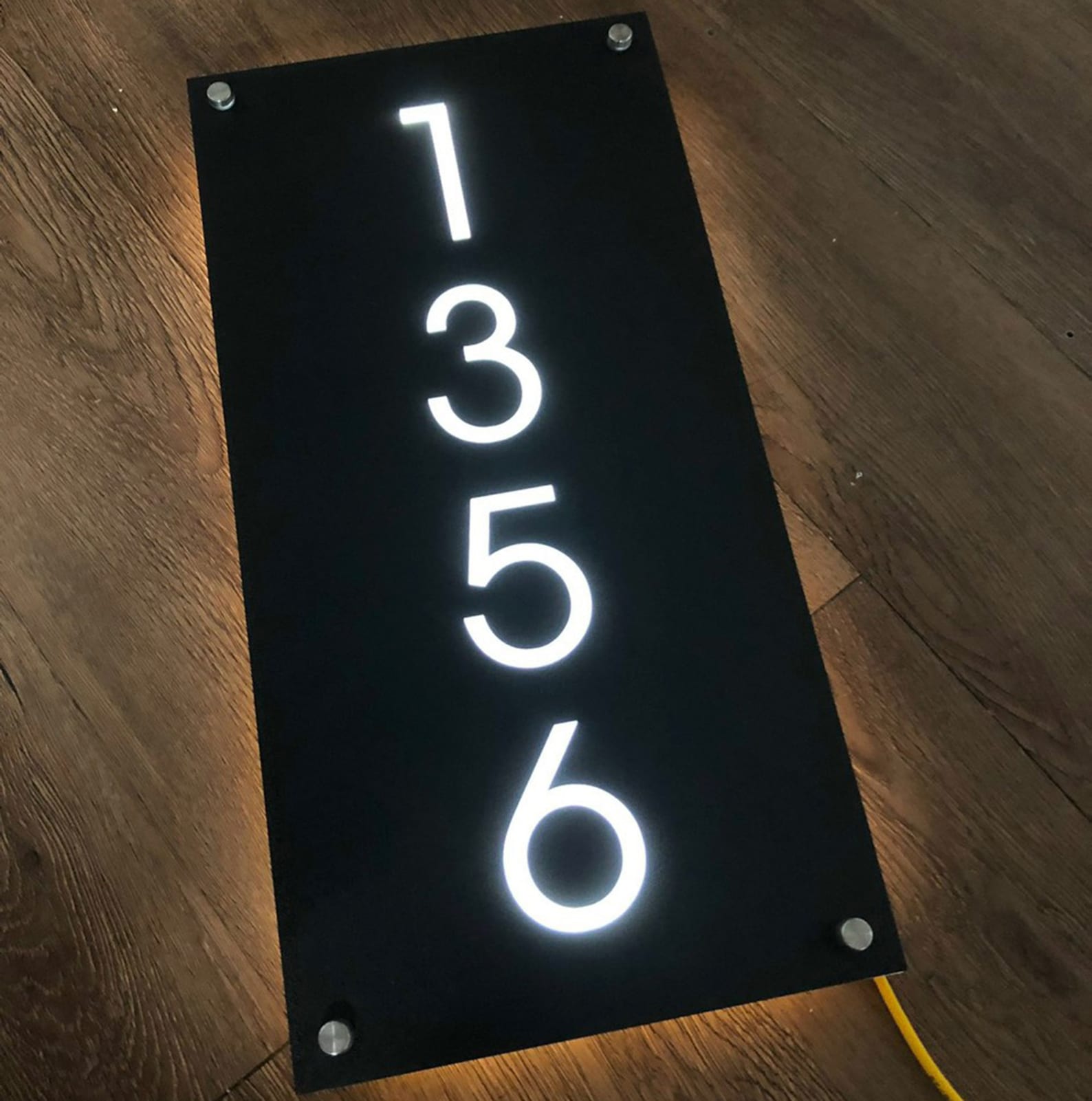 Custom Illuminated LED House Sign Modern LED House Number - Etsy