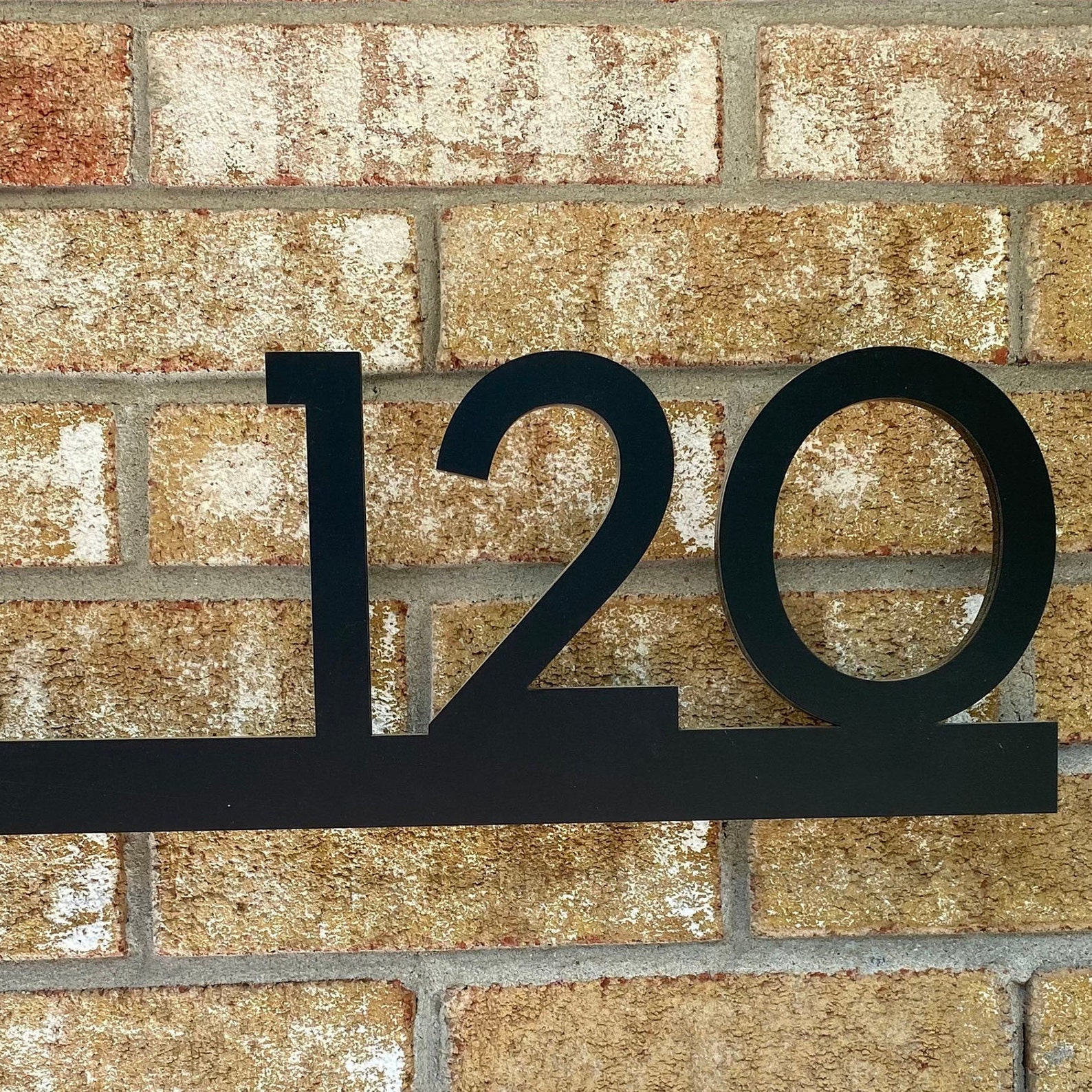 Modern House Numbers Black with Black Acrylic Contemporary | Etsy