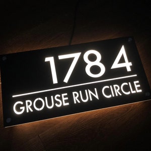 House Numbers Sign Lighted, Vertical and Horizontal House Numbers ...