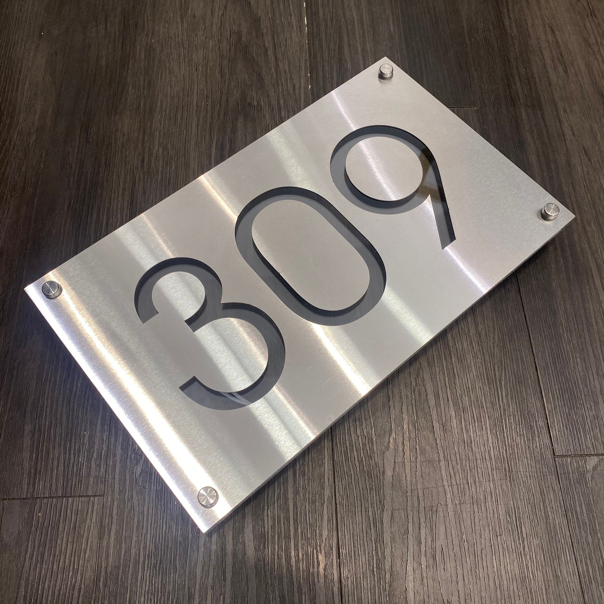 Custom LED House Number ,illuminated House Number, Vertical Address ...