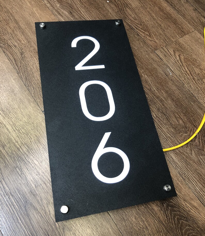 Custom Illuminated LED House Sign Modern LED House Number - Etsy