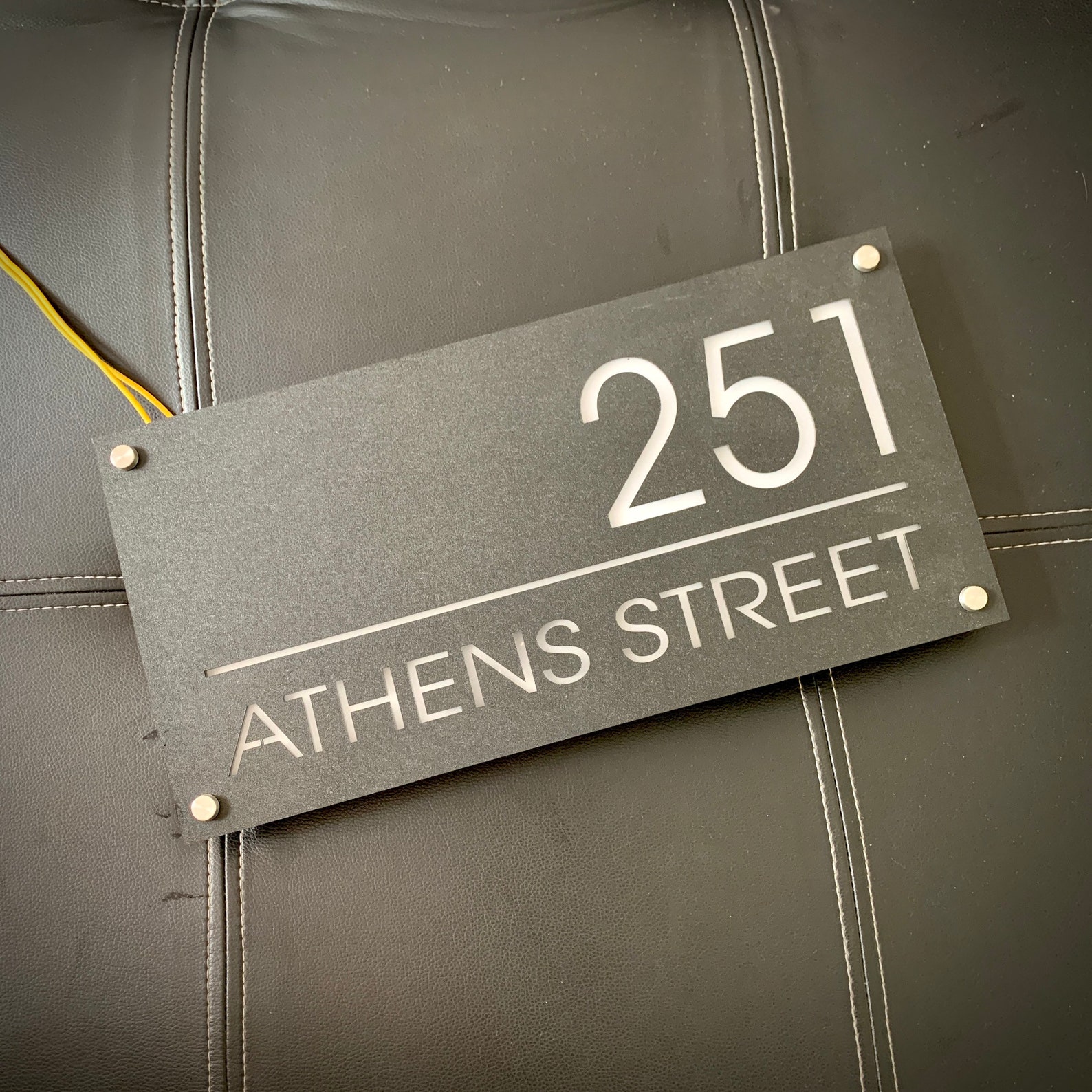 Vertical Address Plaque, Modern House Numbers, House Numbers ...
