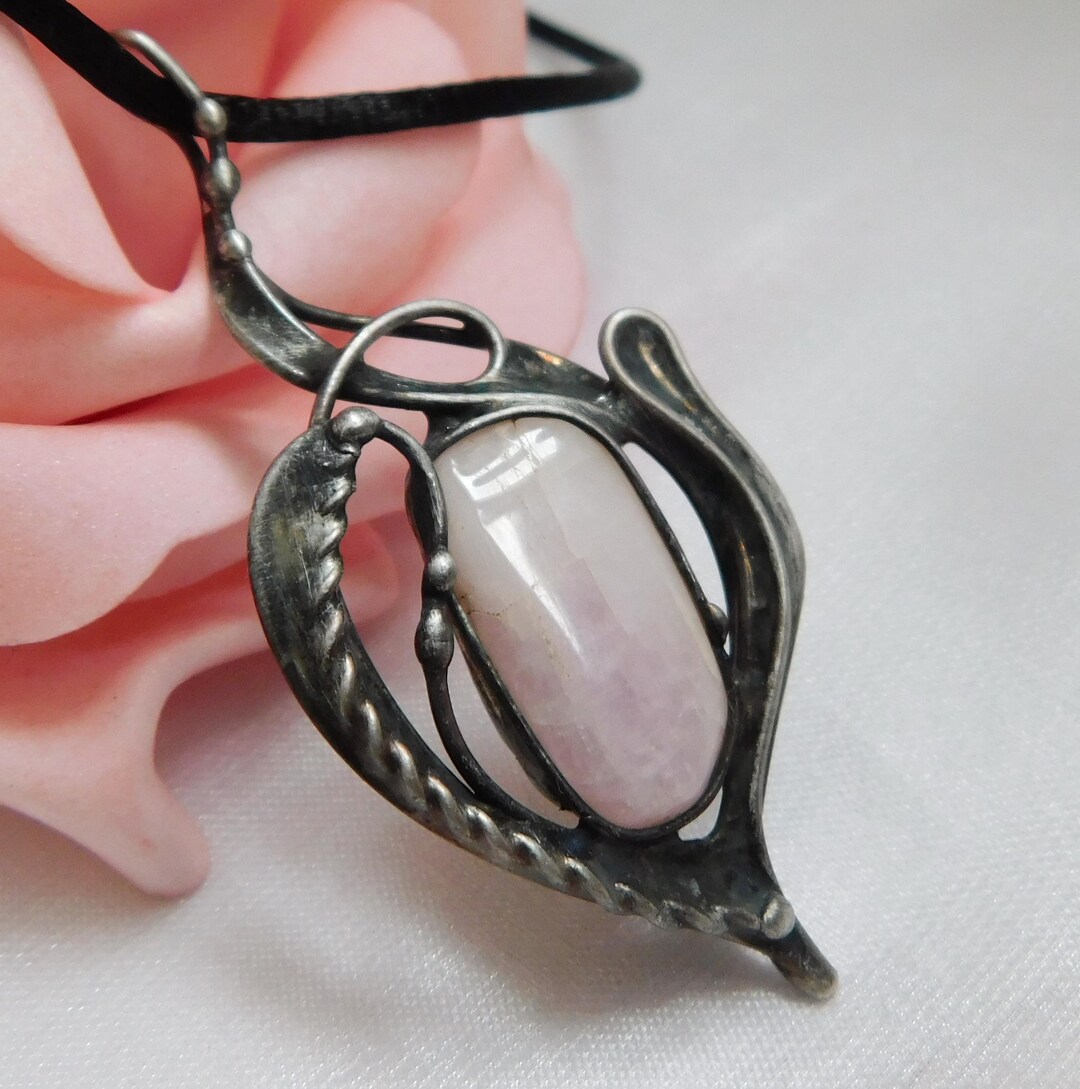 Soldered Kunzite Pendant - Unique Handmade Jewel - Etsy