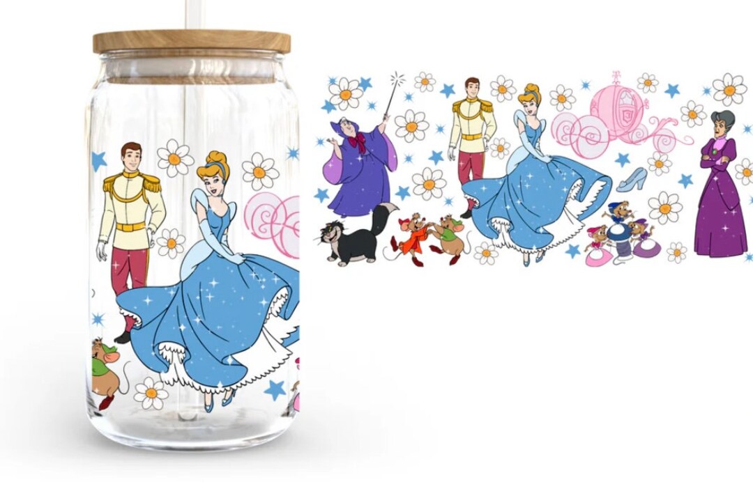 Cinderella Glass Cup - Etsy