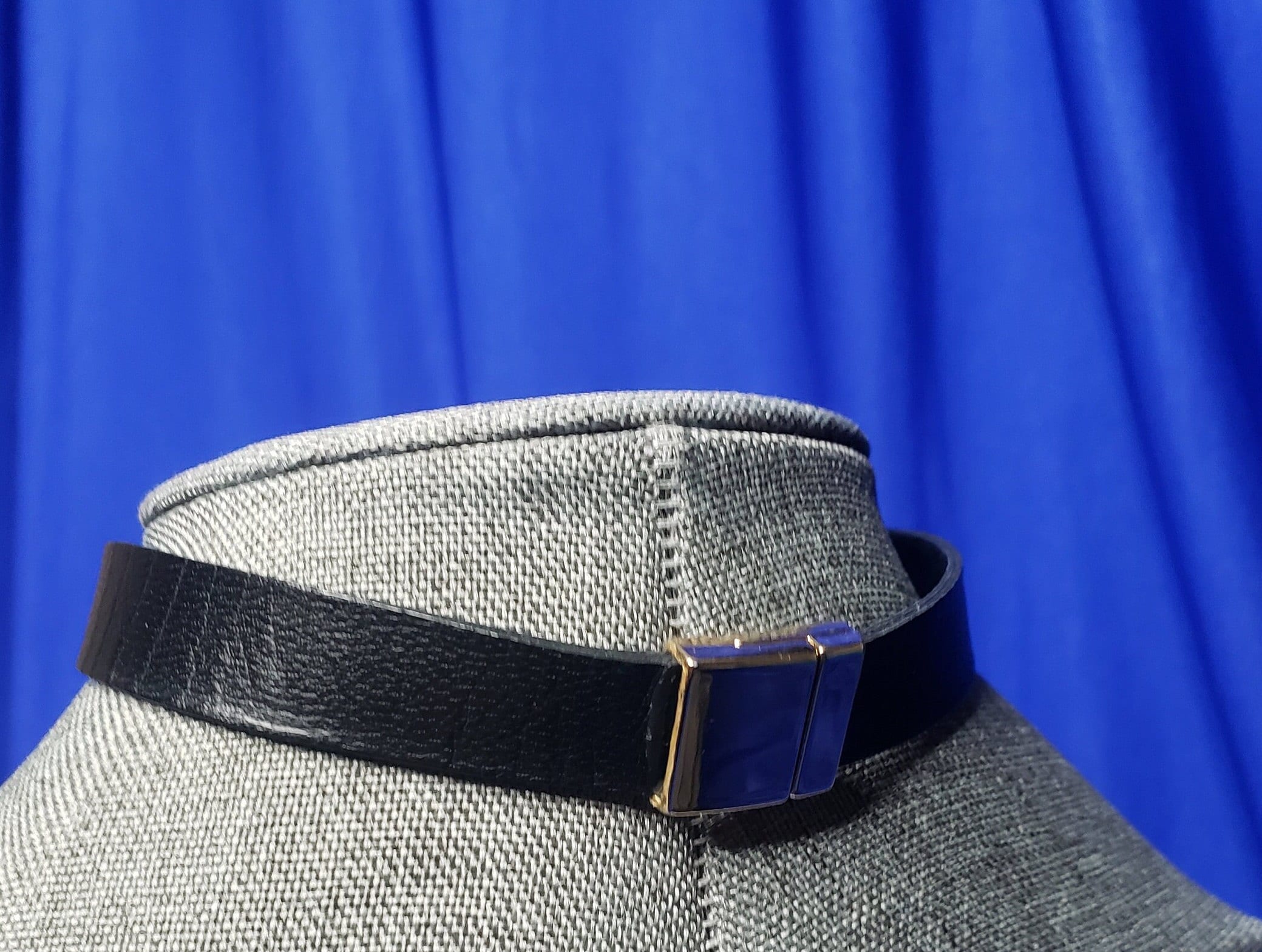 White Leather Choker Magnet Clasp Collar O Ring - Etsy