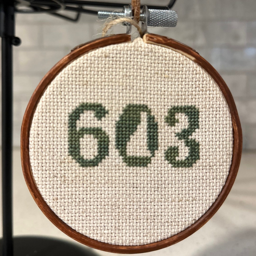 603 New Hampshire Northern New England Cross Stitch Area Code - Etsy