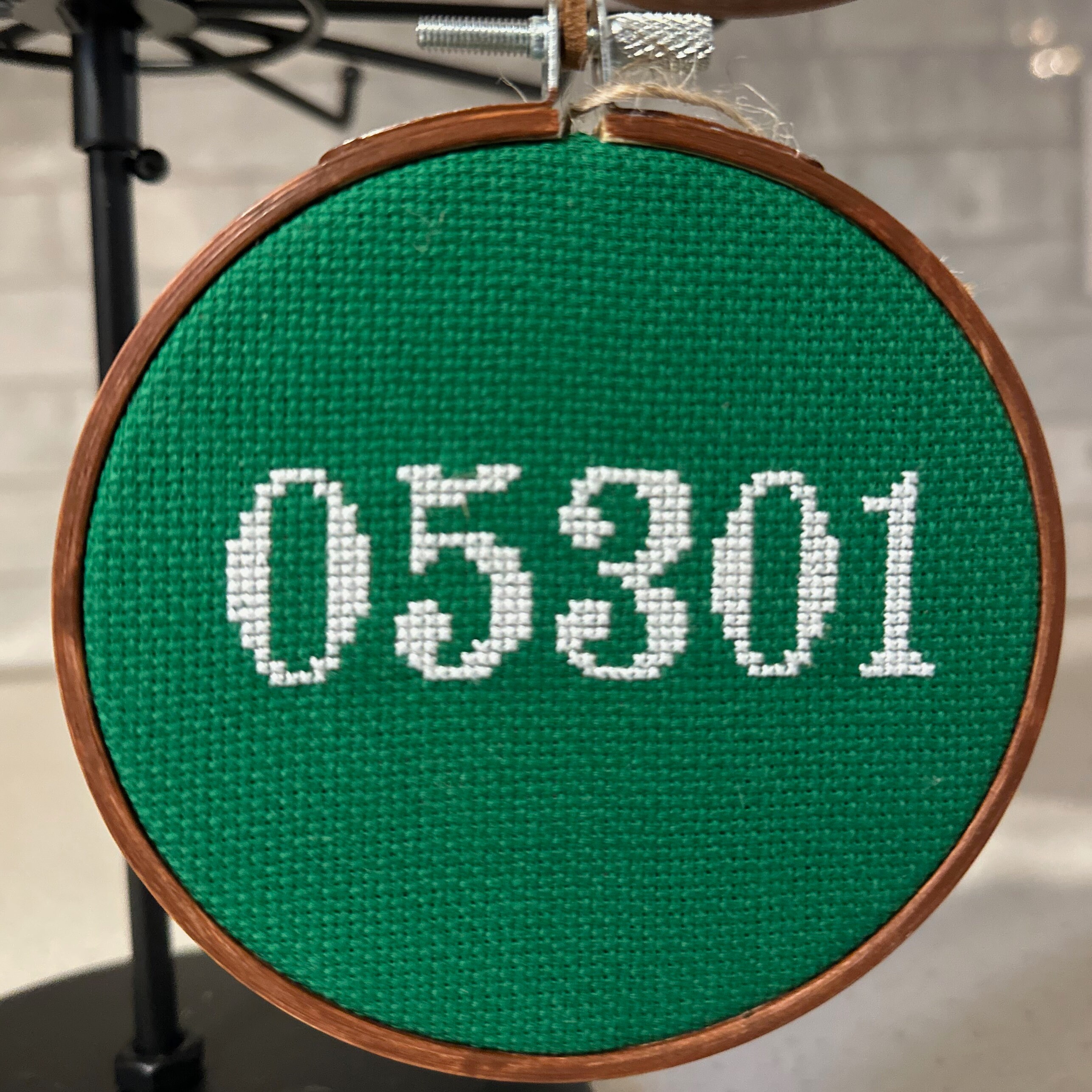 Custom Vermont Zip Code Cross Stitch - Etsy