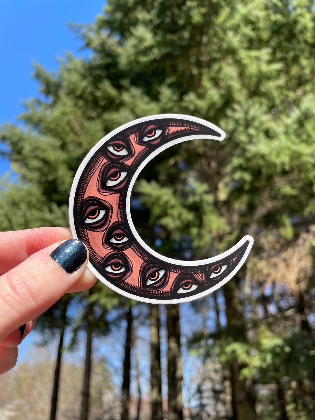 Moon Eyes Sticker - Etsy