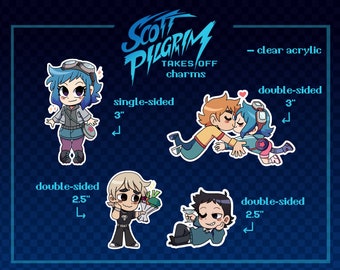 Scott Pilgrim Takes off Fanmade Acrylic Keychain 2.5in Clear Acrylic ...