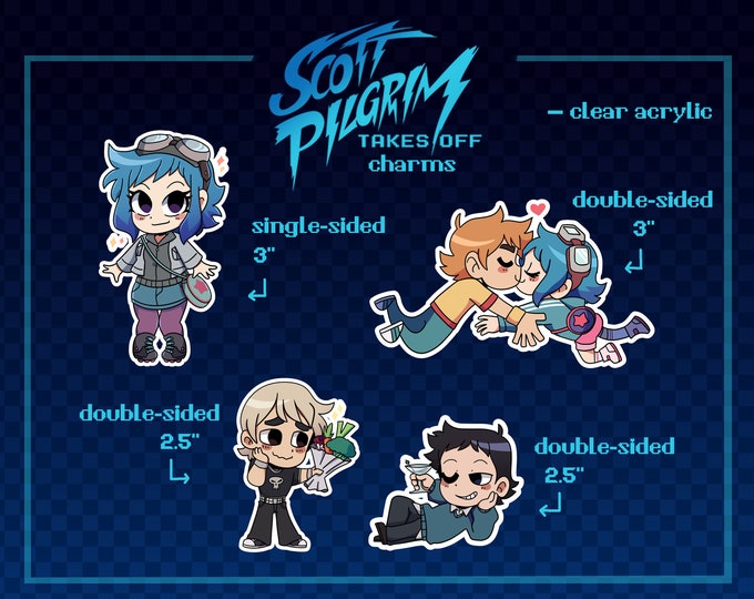 Scott Pilgrim Takes off Keychains - Etsy