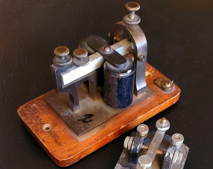 Set of 1 Antique Telegraph Sounder and a Key J.H. Bunnell - Etsy