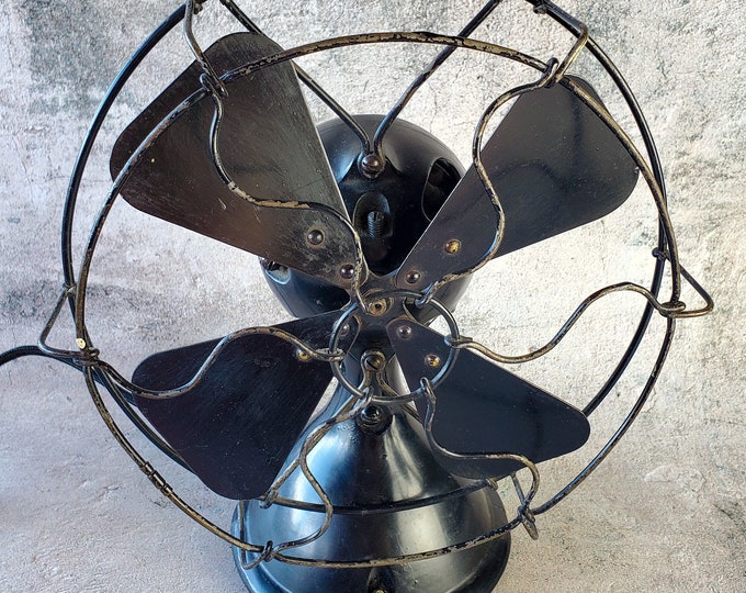 Menominee Clamshell Fan, 8" Antique Cast Iron Fan, 1910s Ball Motor ...