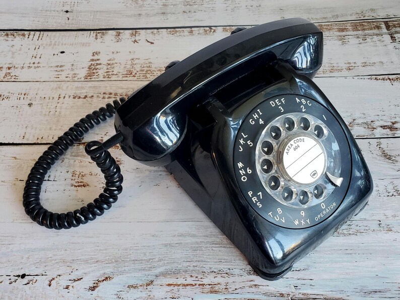 Vintage GTE Automatic Electric Monophone Black Rotary Telephone 1950s ...