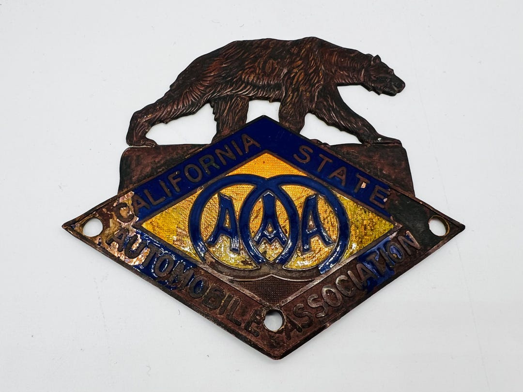 Vintage California Bear Licence Plate Topper American Classic Car ...