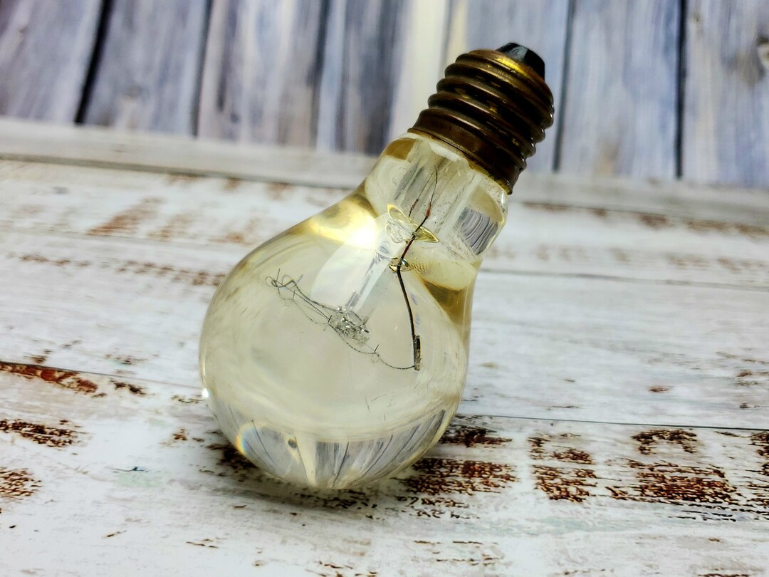 Vintage Mid Century Pop Art Lucite Light Bulb Paperweight - Etsy
