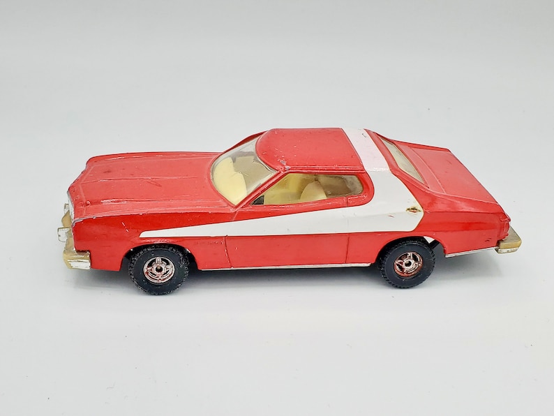 Vintage 1970s Starky and Hutch Ford Gran Torino, 1:36 Red White Diecast ...