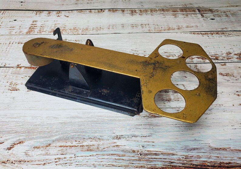 Antique ABC Egg Grading Scale Rustic Brass Scale Farmhouse Kitchen ...