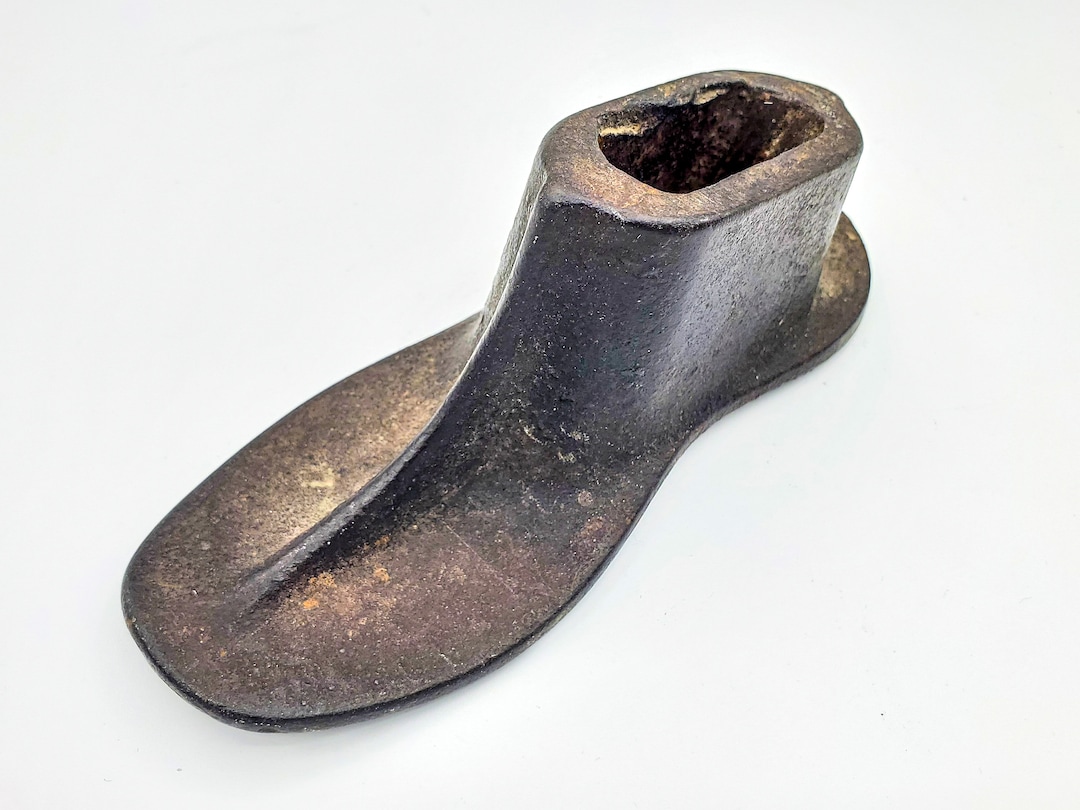 Antique Cast Iron Cobbler Shoe Form, Child's Shoe Shaped Mold ...