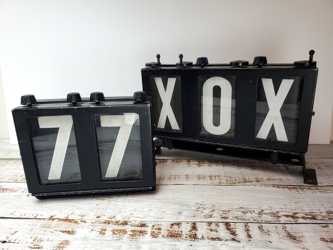 Set of 2 Vintage Bus Number Roll Signs Front and Back Bus Display ...