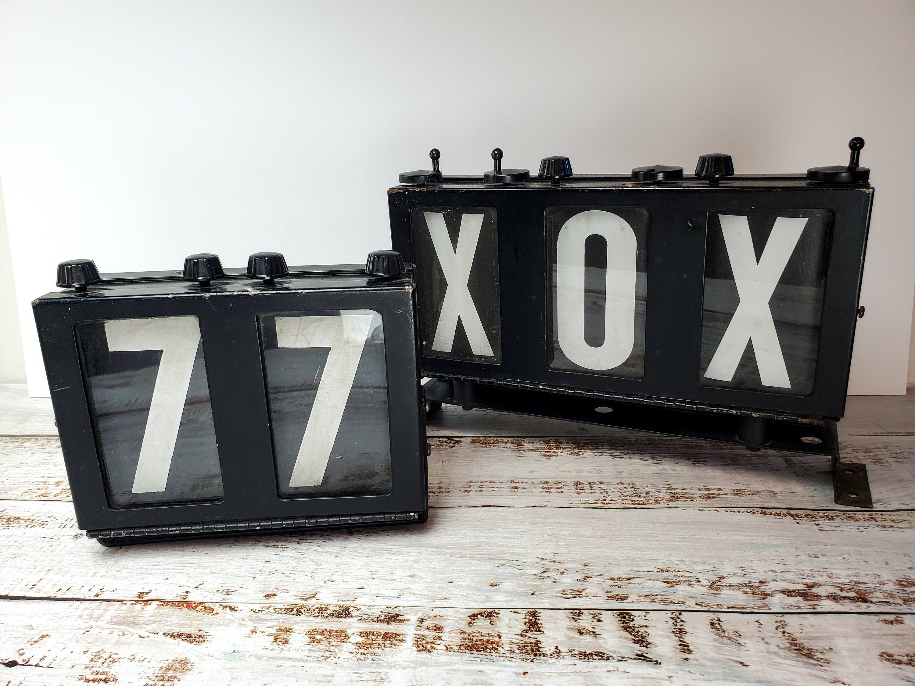 Set of 2 Vintage Bus Number Roll Signs Front and Back Bus Display ...