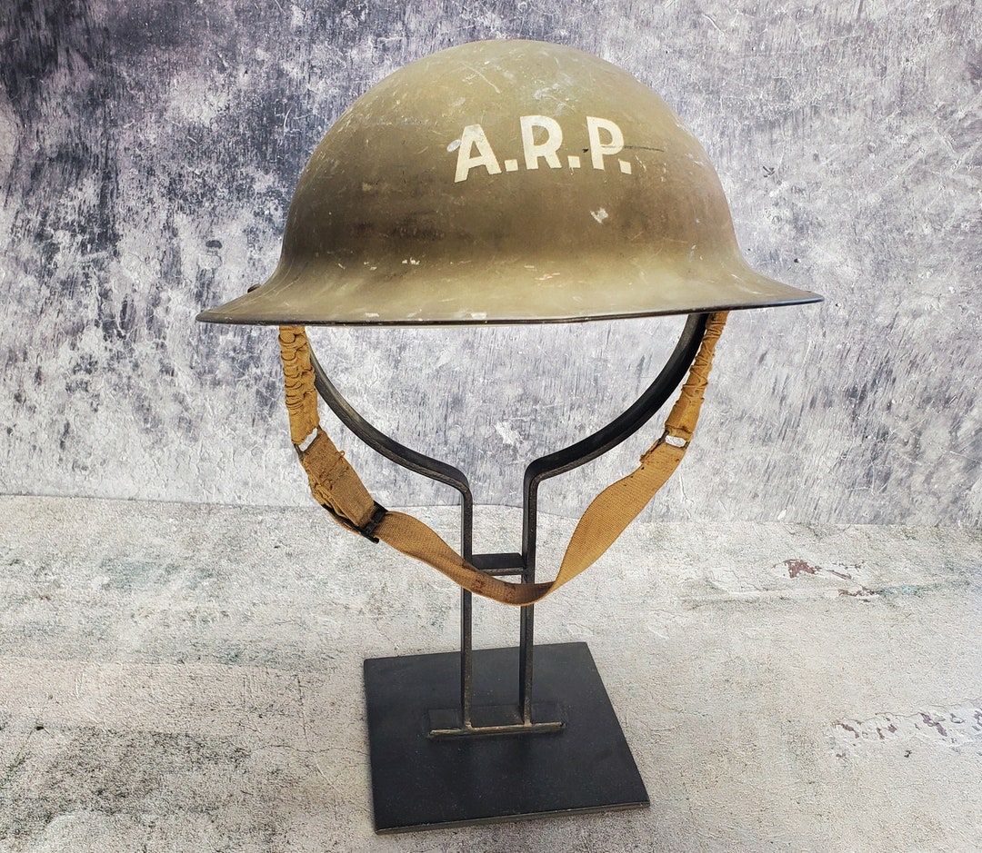 Original WWII Air Raid Precautionary A.R.P. Helmet With - Etsy