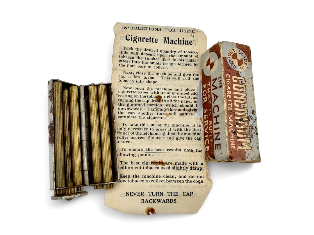 Vintage 1930s Concinnum Cigarette Hand Rolling Machine With Original ...