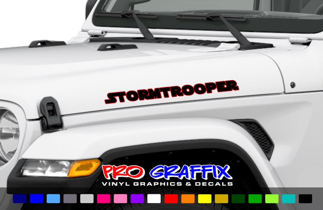 Custom Stormtrooper Hood Decals 2 Color 22 in Compatible With All Jeeps ...