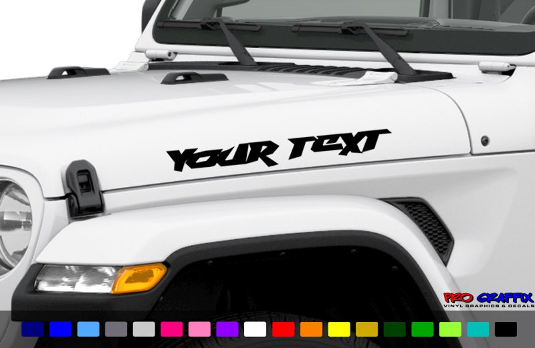 Custom Hood Decals Vinyl Lettering 1 Pair 25in Decals Compatible With ...