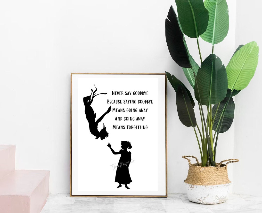 Disney Peter Pan / Wendy Quote A4 Print Home Decor/ Nursery/ Bedroom - Etsy