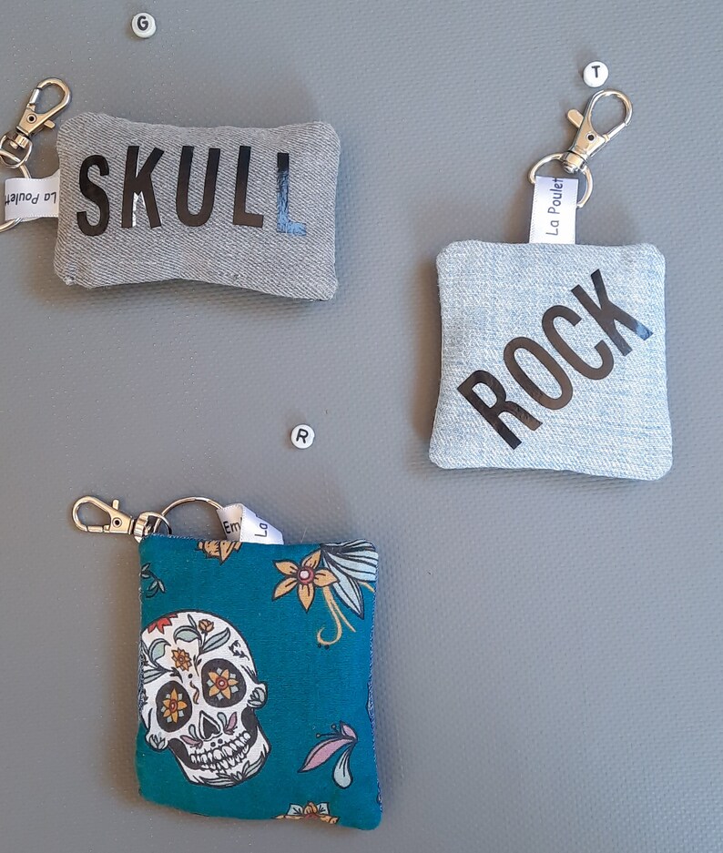 Denim Keychain With Carabiner, Unique Creations, Sturdy Keychain ...