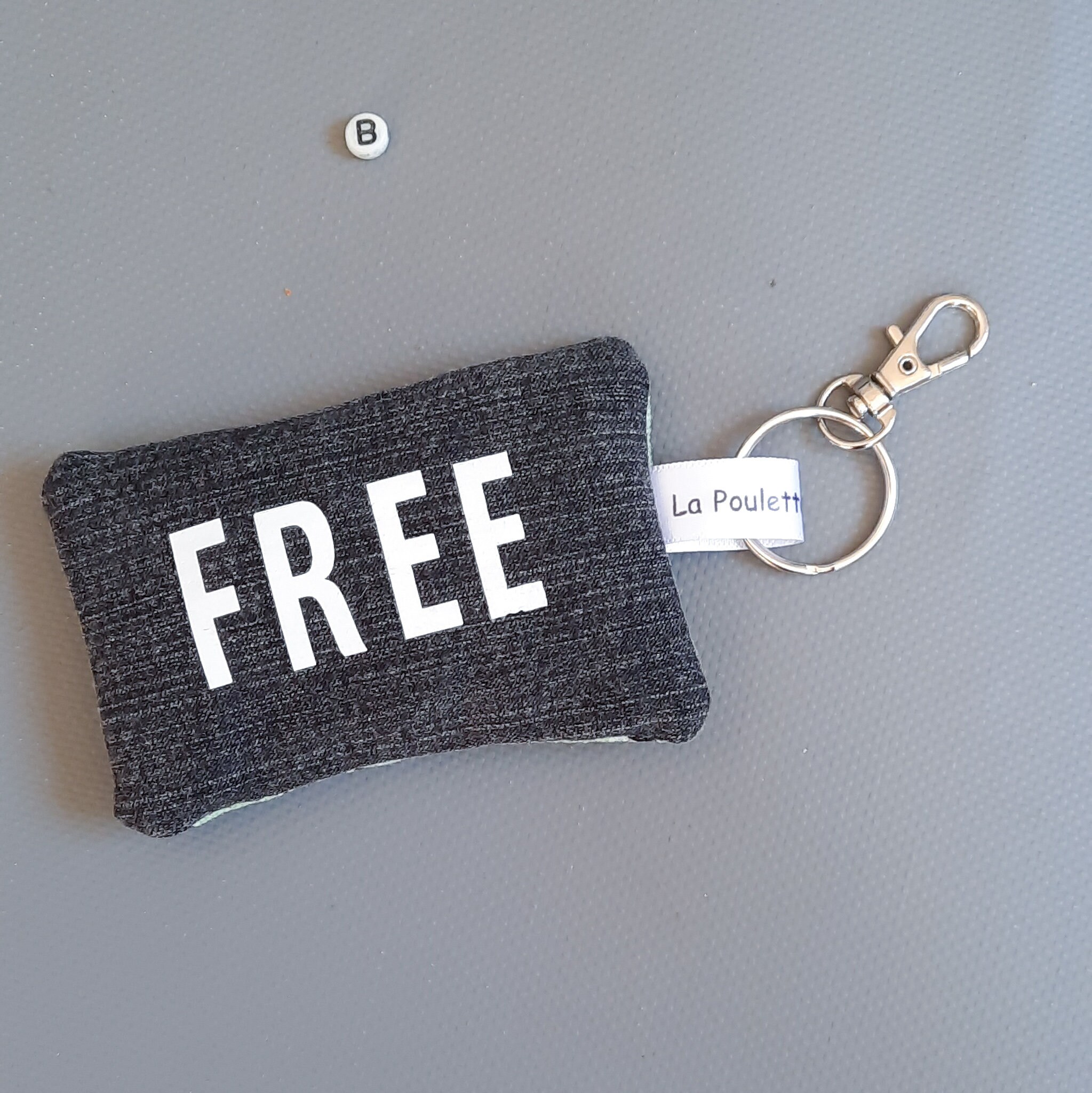 Denim Keychain With Carabiner, Unique Creations, Sturdy Keychain ...