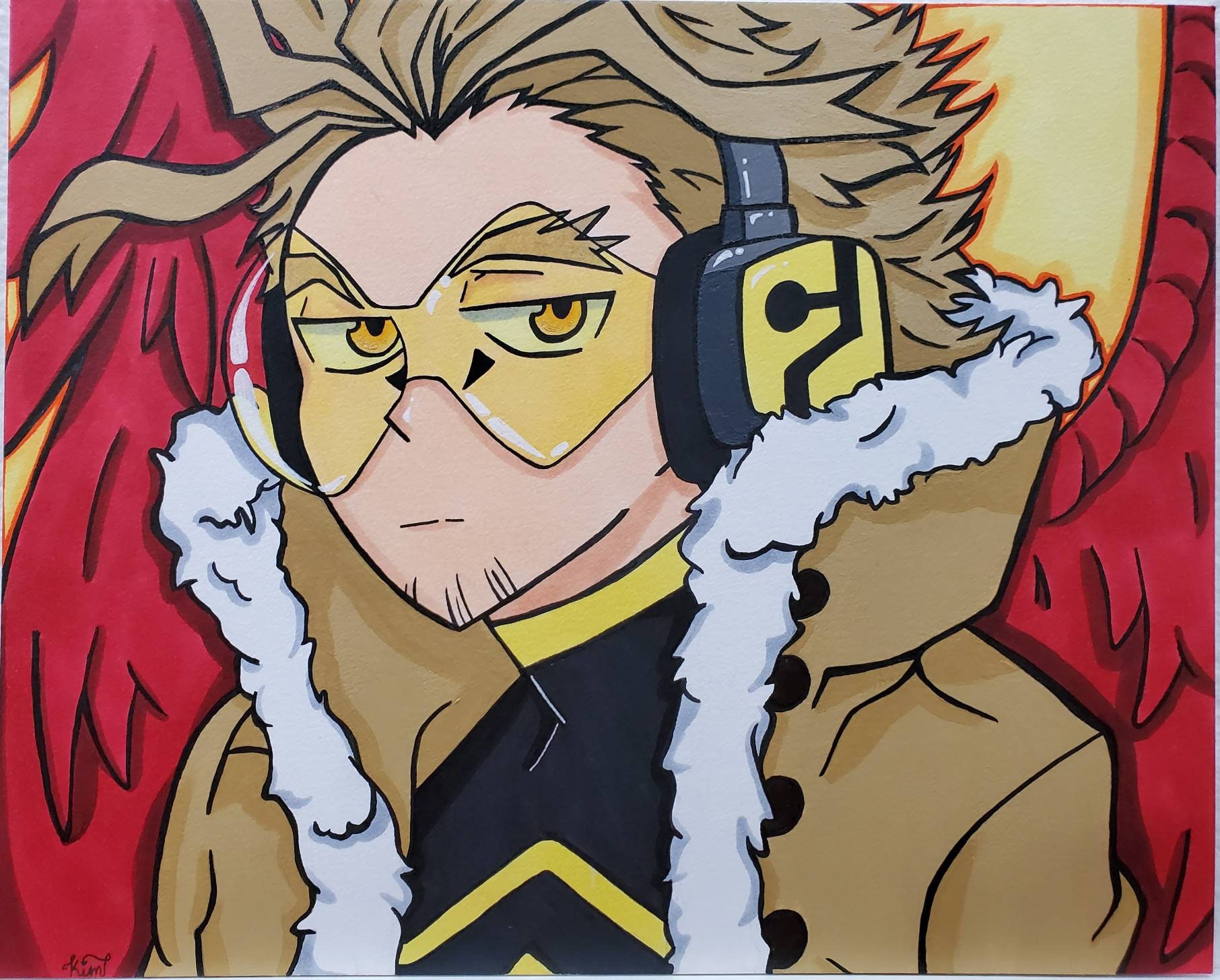 Hawks MHA Painting - Etsy