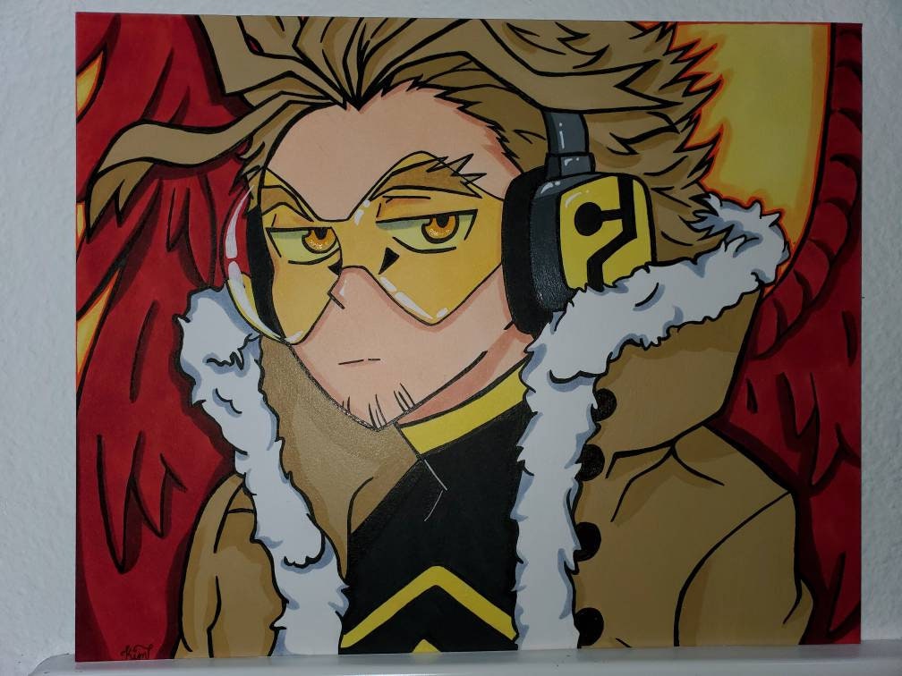 Hawks MHA Painting - Etsy