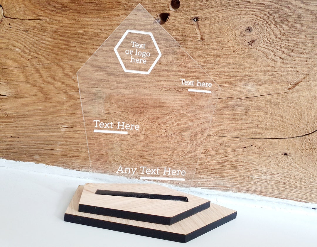 Unique Wooden Custom Award Trophy - Engraved Wood Trophies - Different ...