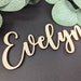 Wooden Wedding Cursive Name Places. Modern Calligraphy Style Place ...