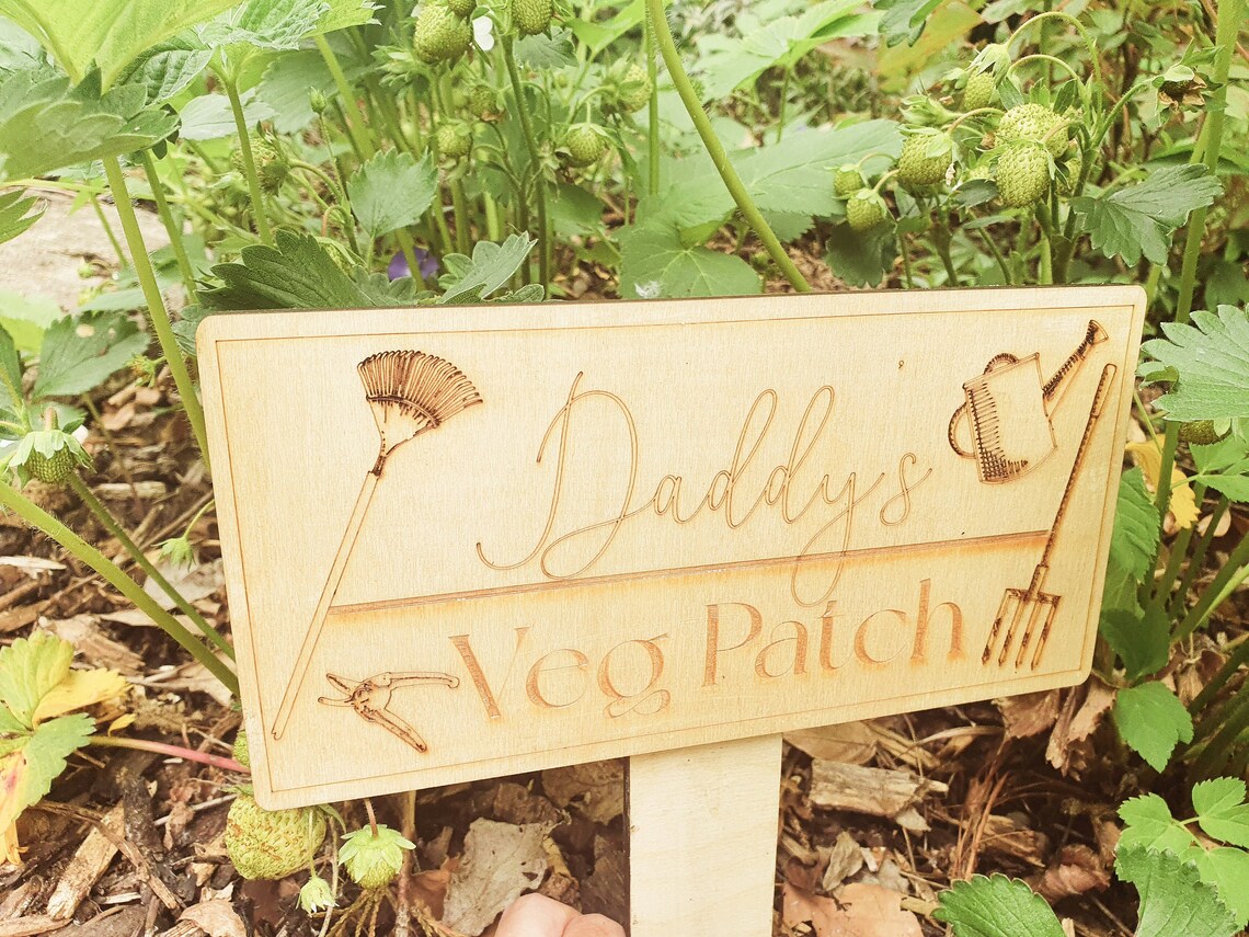Custom Garden Vegetable Patch Sign Personalised Wooden Veg | Etsy