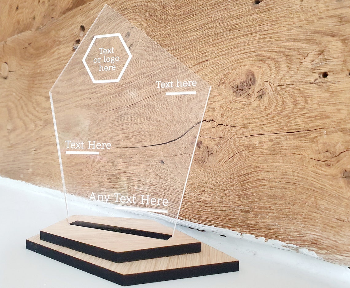 Unique Wooden Custom Award Trophy - Engraved Wood Trophies - Different ...
