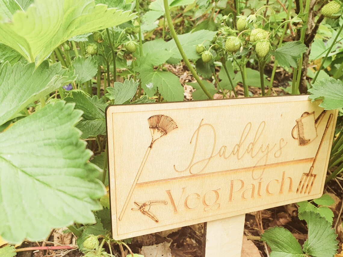 Custom Garden Vegetable Patch Sign Personalised Wooden Veg | Etsy