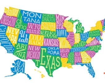 Map of USA Printable USA Map Printable Printable Usa Map Usa Map Wall ...