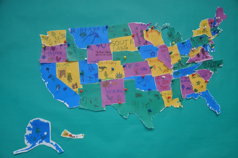 USA Make a Map! United States Interactive Bulletin Board Geography ...