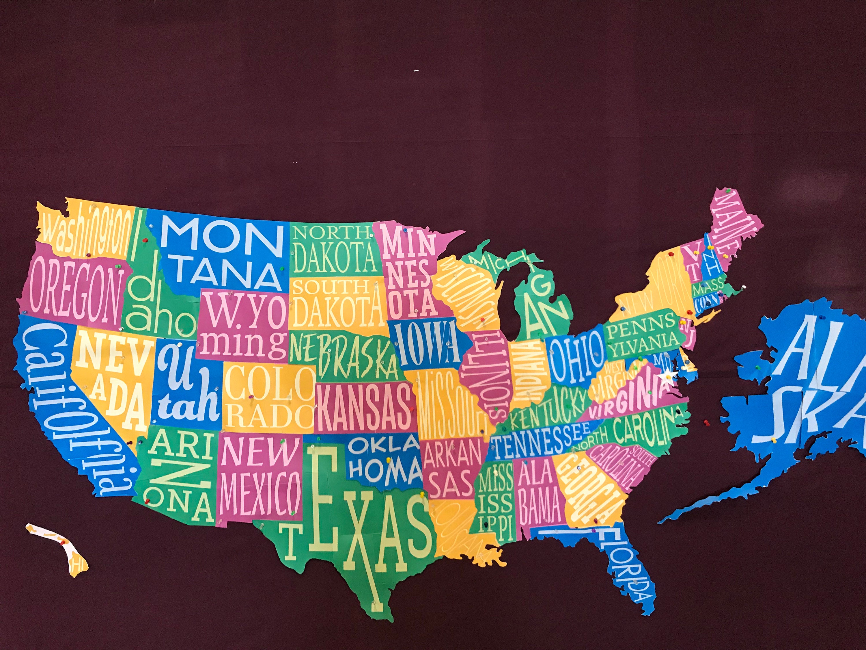 USA Make a Map! United States Interactive Bulletin Board Geography ...