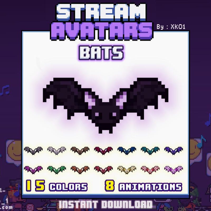 Twitch Avatar Bat - Etsy