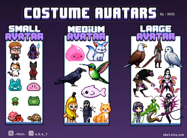 Cute Cat Stream Avatar, Chibi Pixel Art Cat for Twitch, Kick, and ...